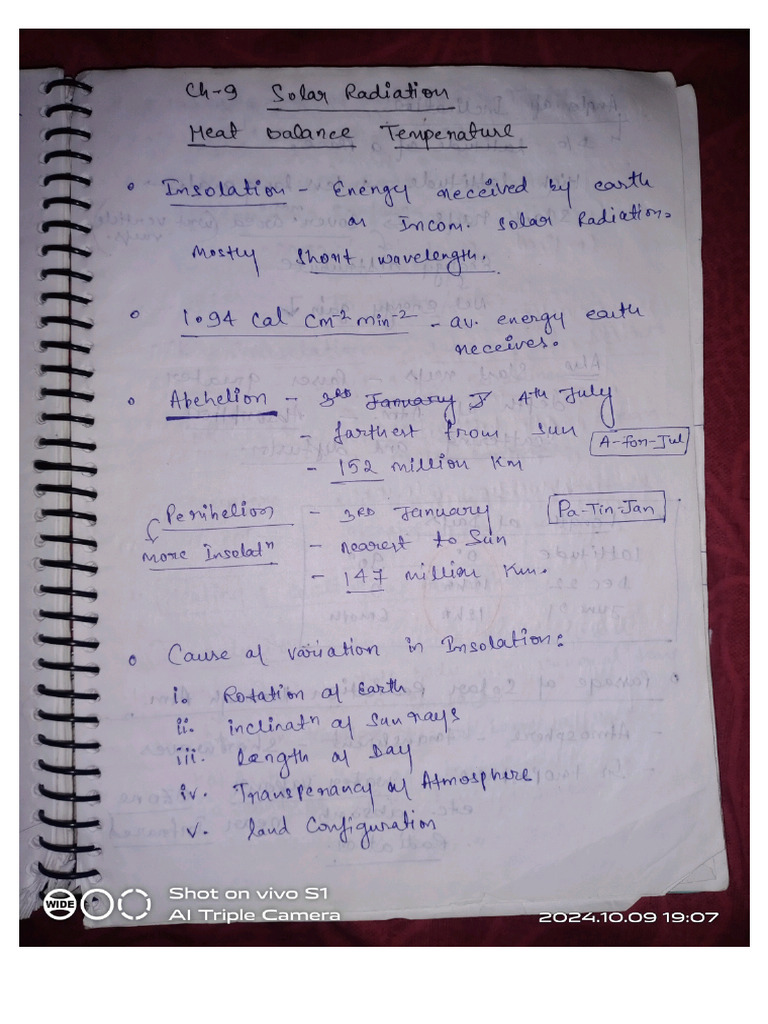 Solar Radiation and Heat Balance Temprature | PDF