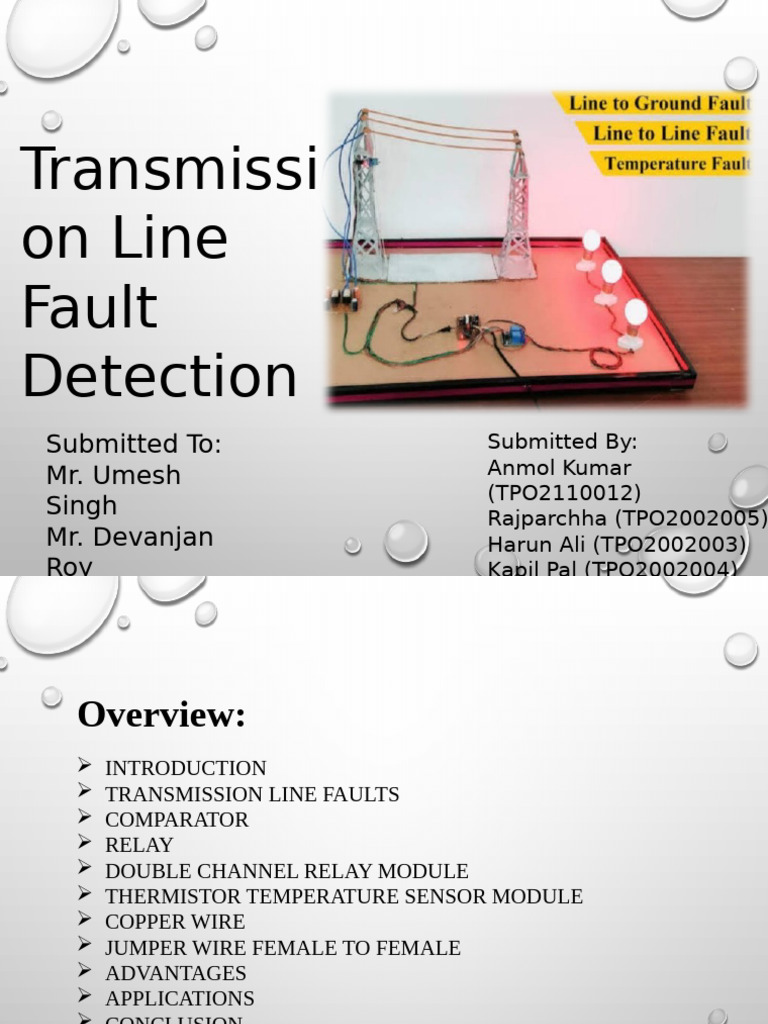 Transmission Line Fault D.9882845.powerpoint | PDF