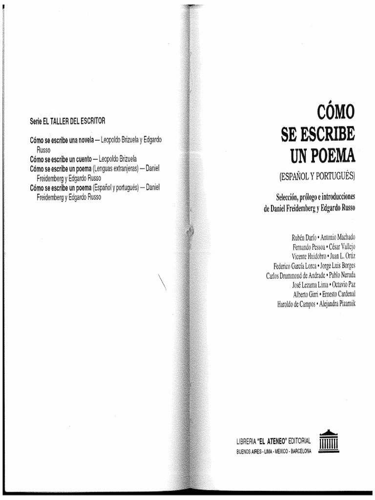 Como Se Escribe Un Poema 2 | PDF