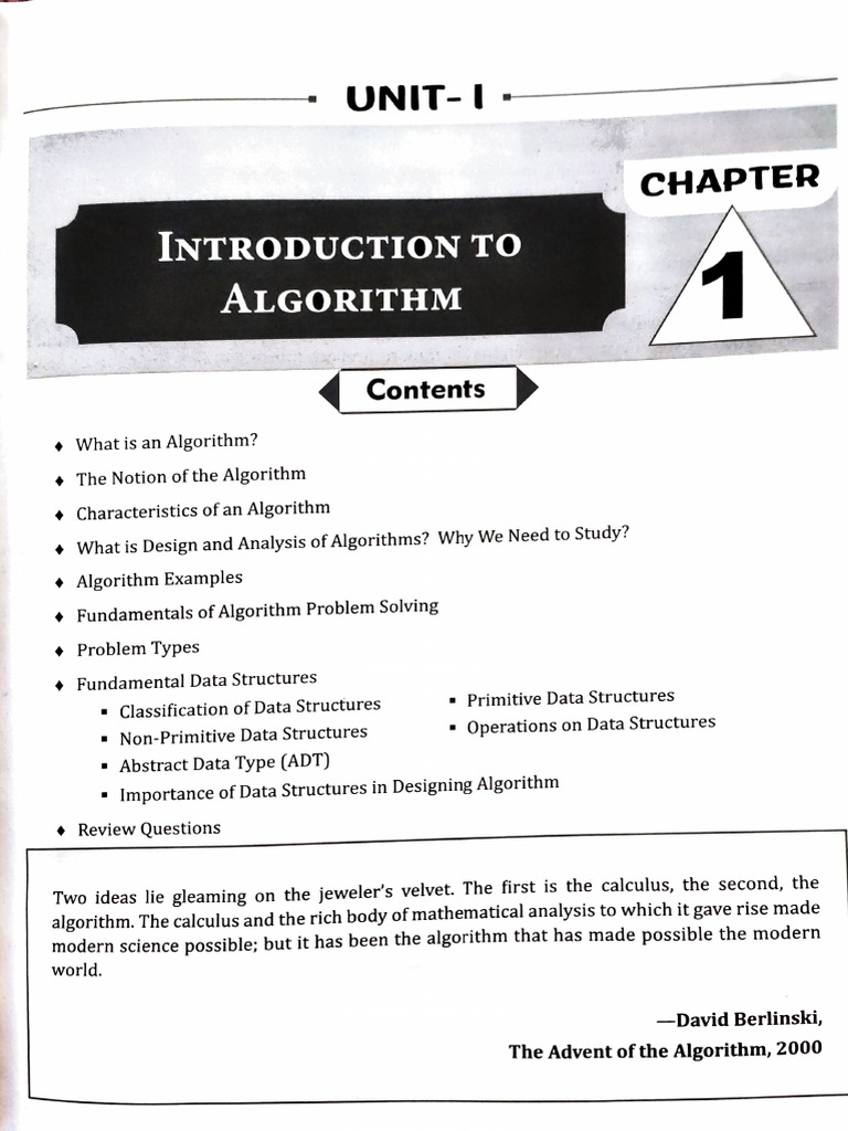 Design and Analysis of Algorithms 1 | PDF