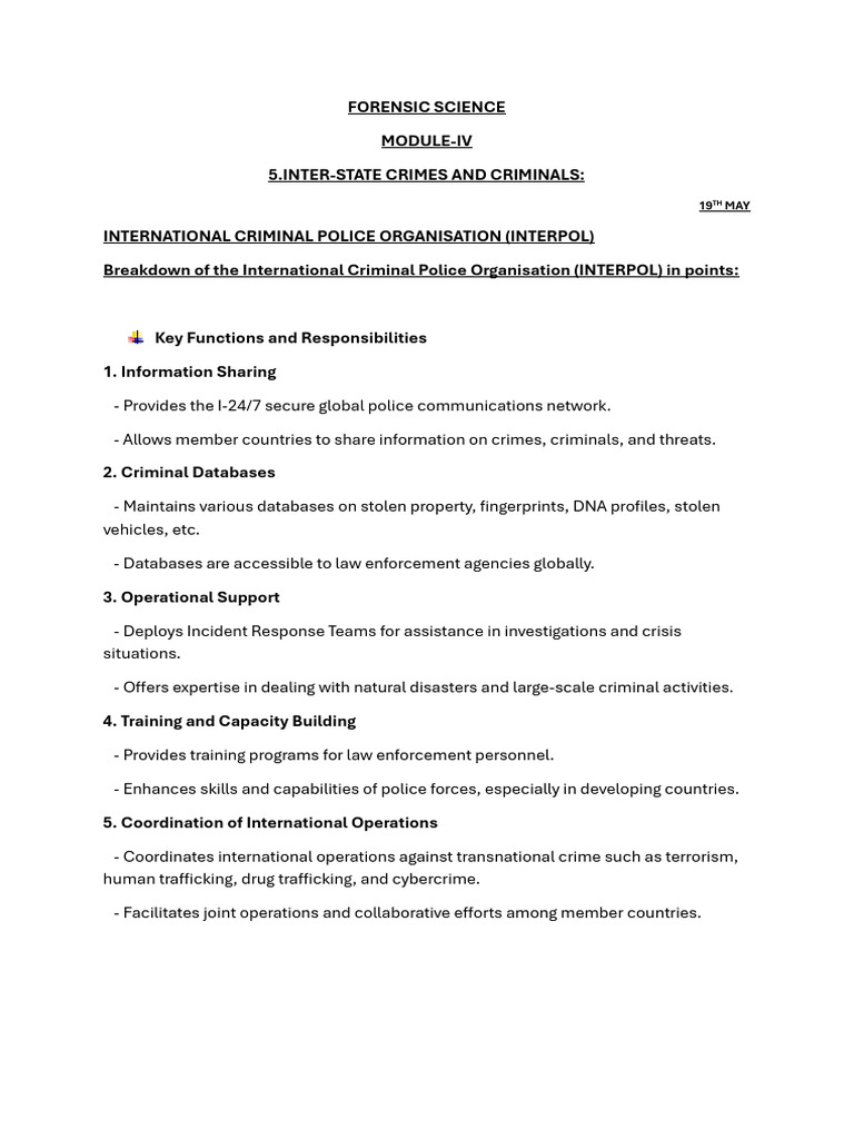 Forensic Science-Interpol | PDF