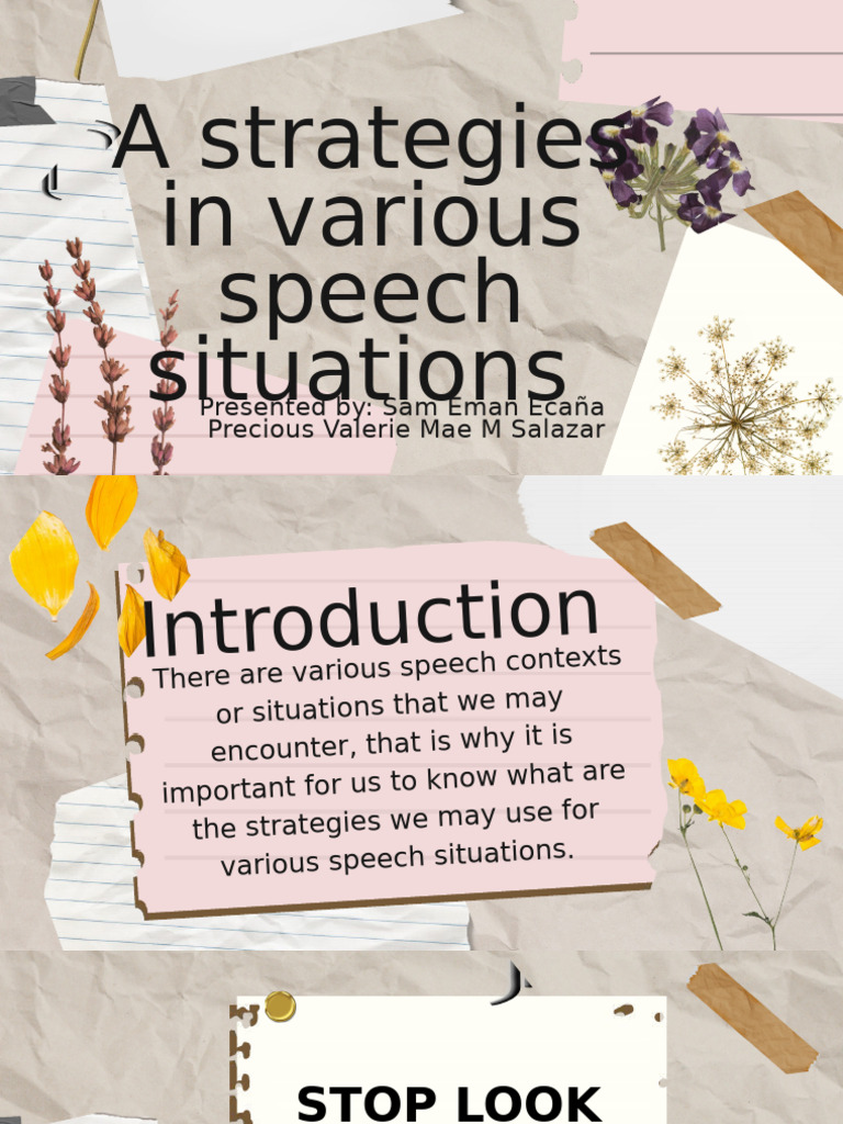 Strategies in Various Speech Situations 20241003 183459 0000 | PDF