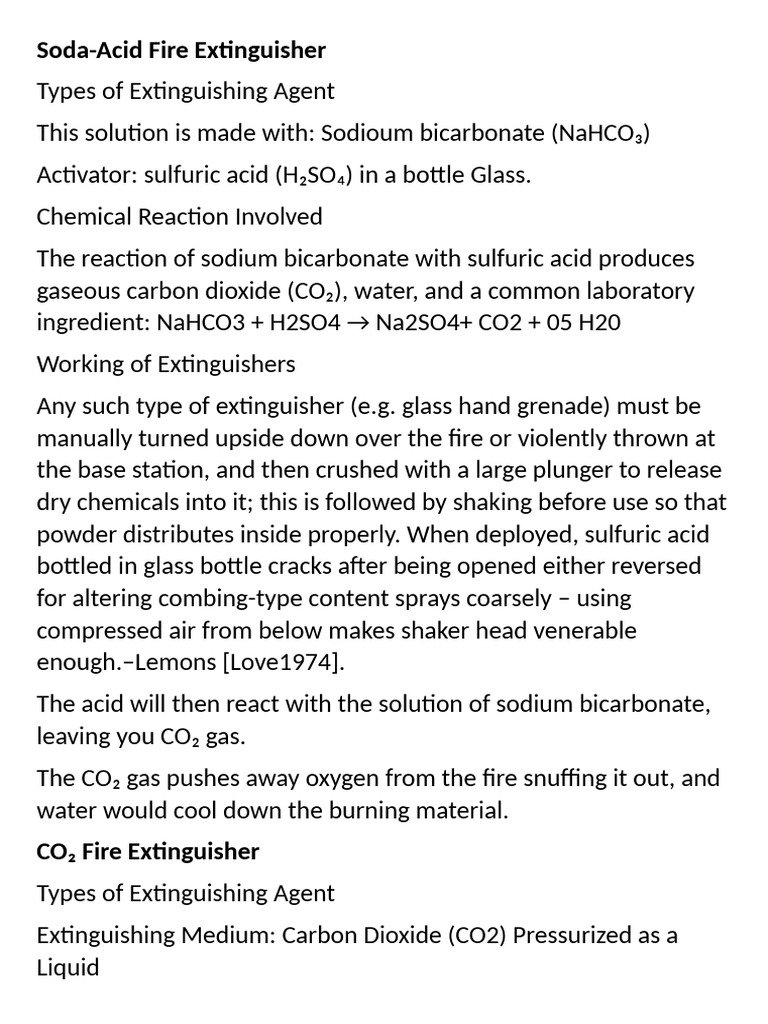 Soda-Acid Fire Extinguisher | PDF