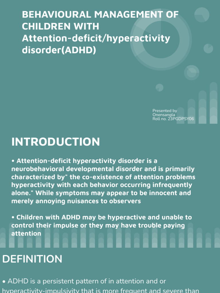 Behavioural Management of Children With Attention-Deficit-hyperactivity ...