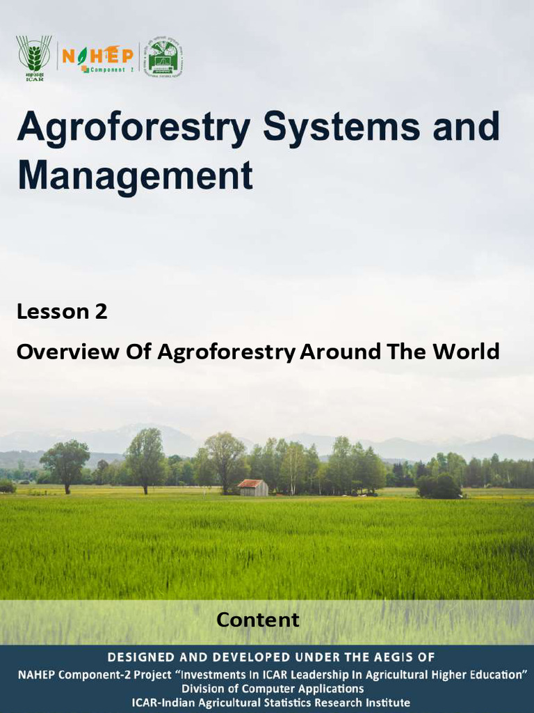 Agroforestry Around The World | PDF