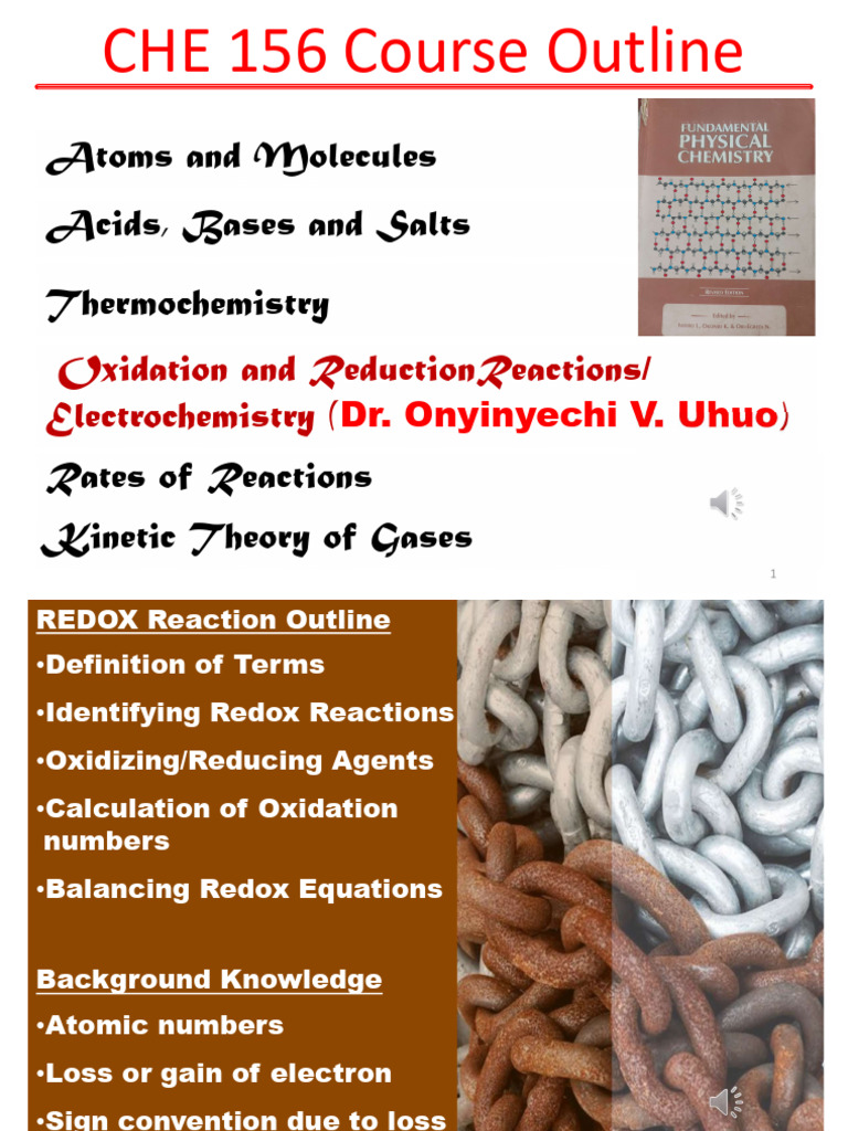 REDOX Reactions Lecture Note | PDF REDOX Reactions Lecture Note | PDF
