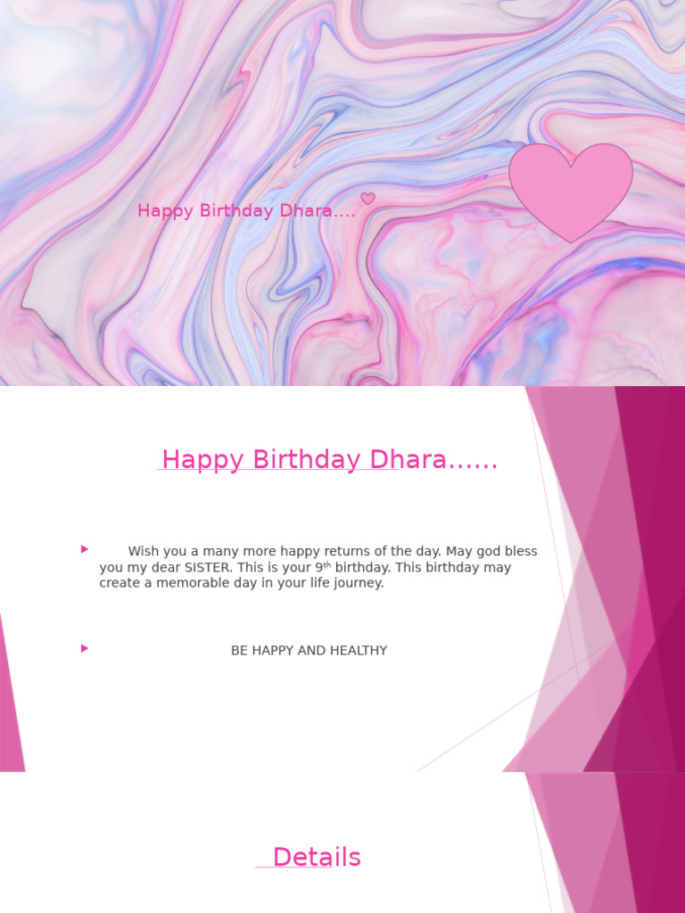 Dharanika HBD | PDF