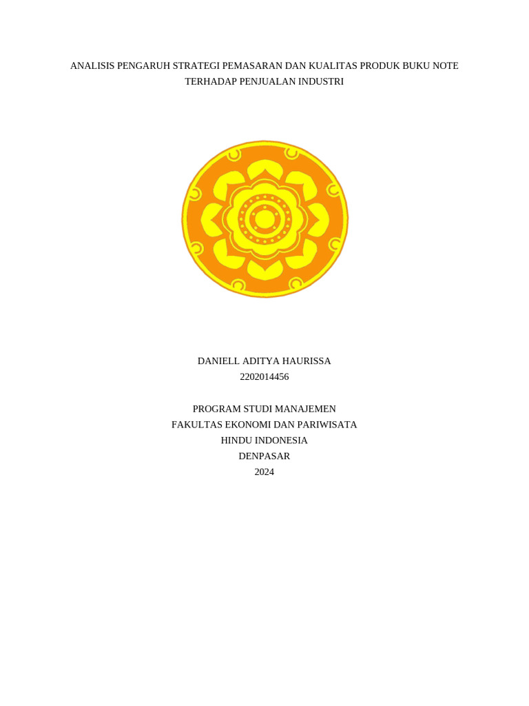 Metodologi - Daniell Aditya Haurissa - 4456-2-2 | PDF