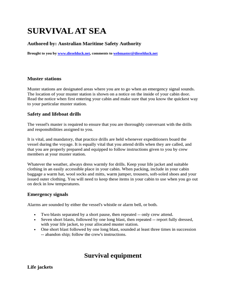 Marine Emergency Guide | PDF