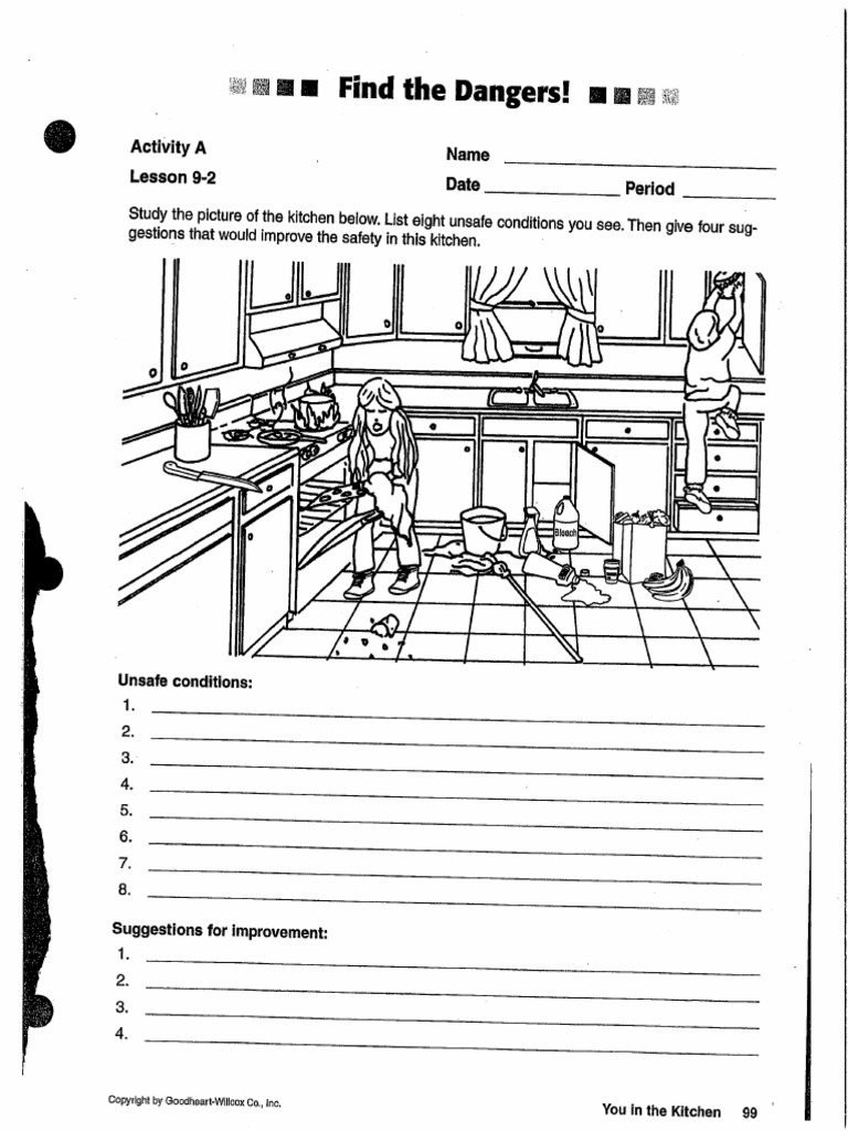 OTIS CONSTANCE - Find the Dangers! Kitchen Safety | PDF