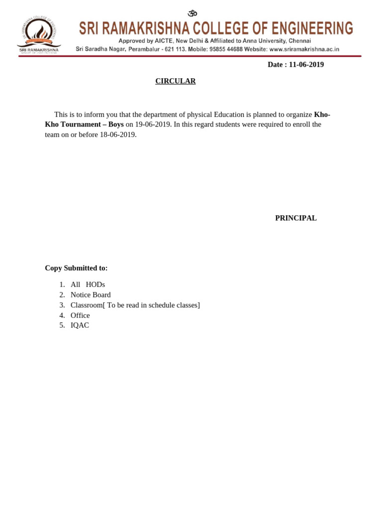 Circular 2019-2020 | PDF