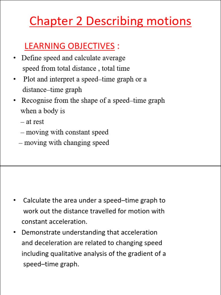 Chapter 2 - Describing Motion | PDF