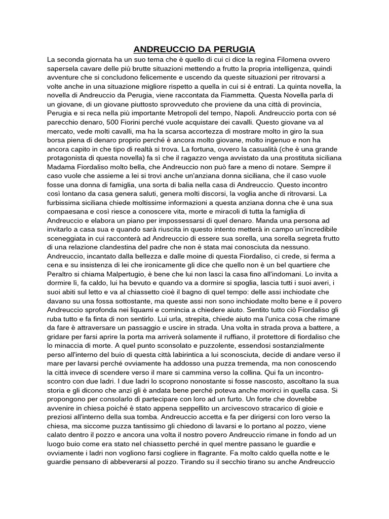 Andreuccio Da Perugia | PDF