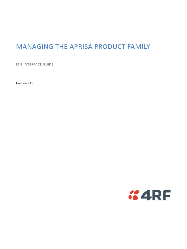 Aprisa Family Technical Paper - MIB Guide | PDF