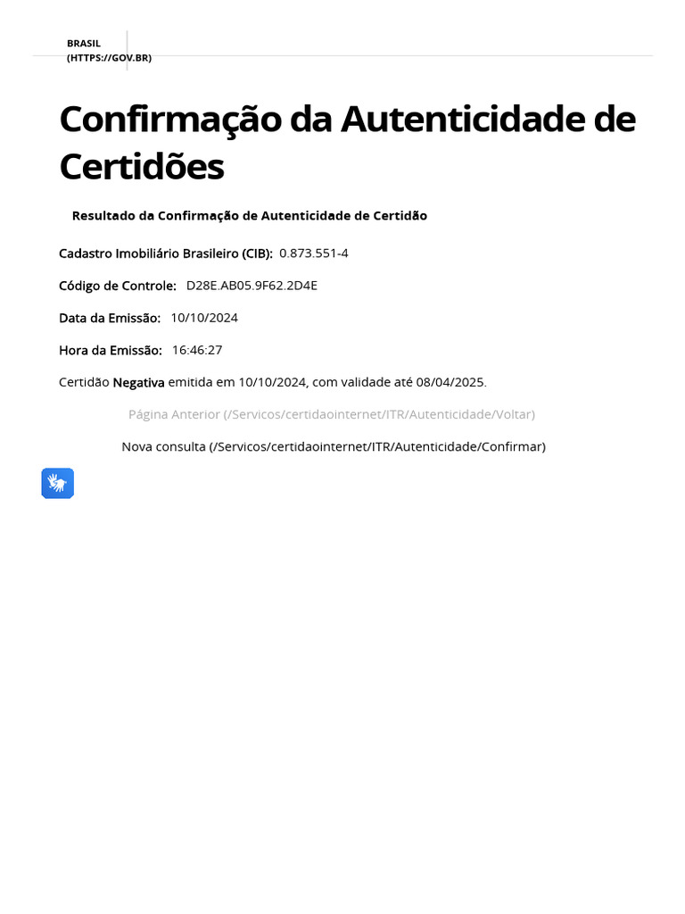 Confirmação Da Autenticidade de Certidões | PDF