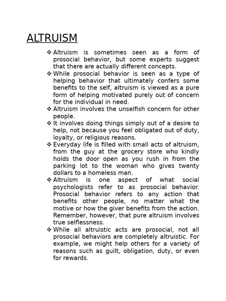 Altruism and Volunteering | PDF | Altruism | Psychology