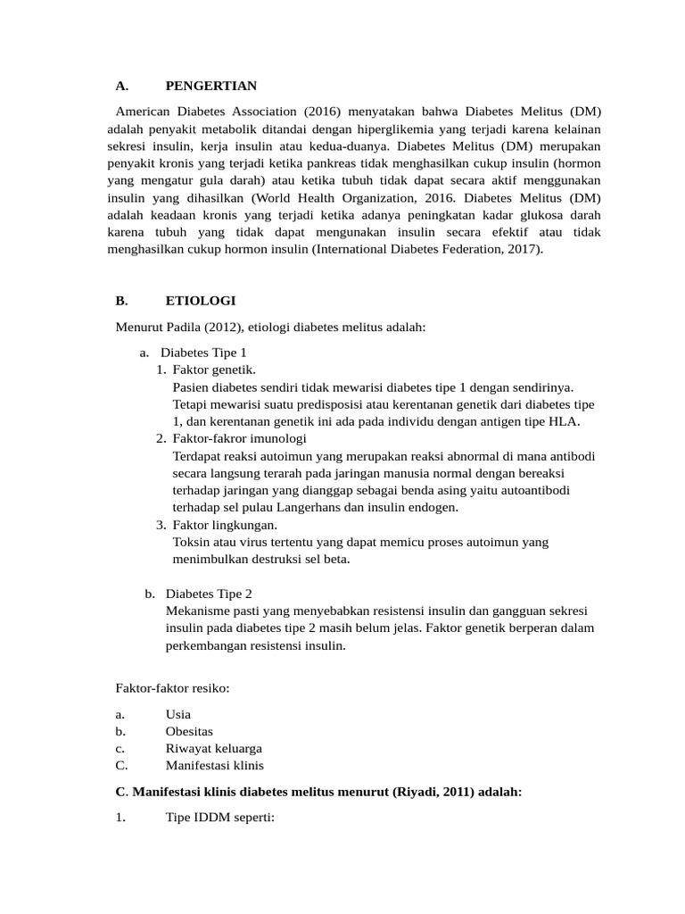 Lp Diabetes Melitus Pdf