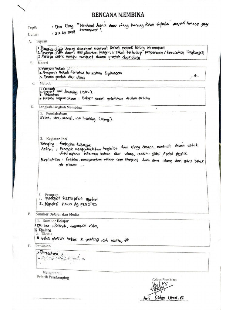 Angling Dharma - Pelaksana - Arni Setyo Utami (RM) | PDF