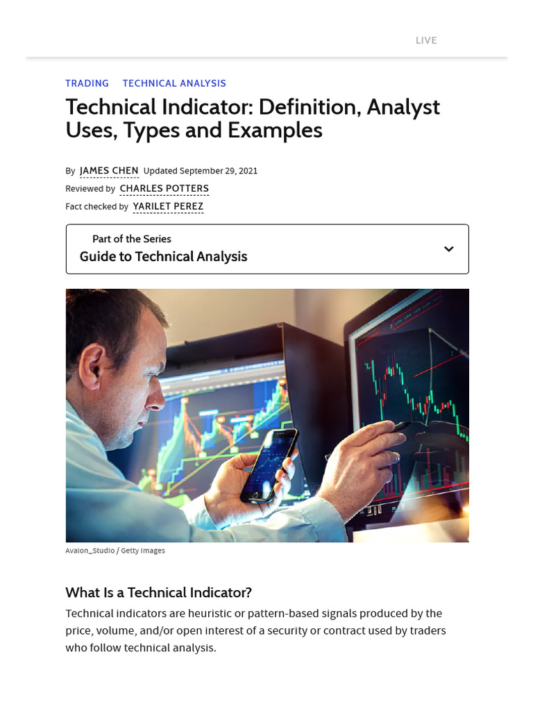 Technical Indicator - Definition, Analyst Uses, Types and Examples | PDF