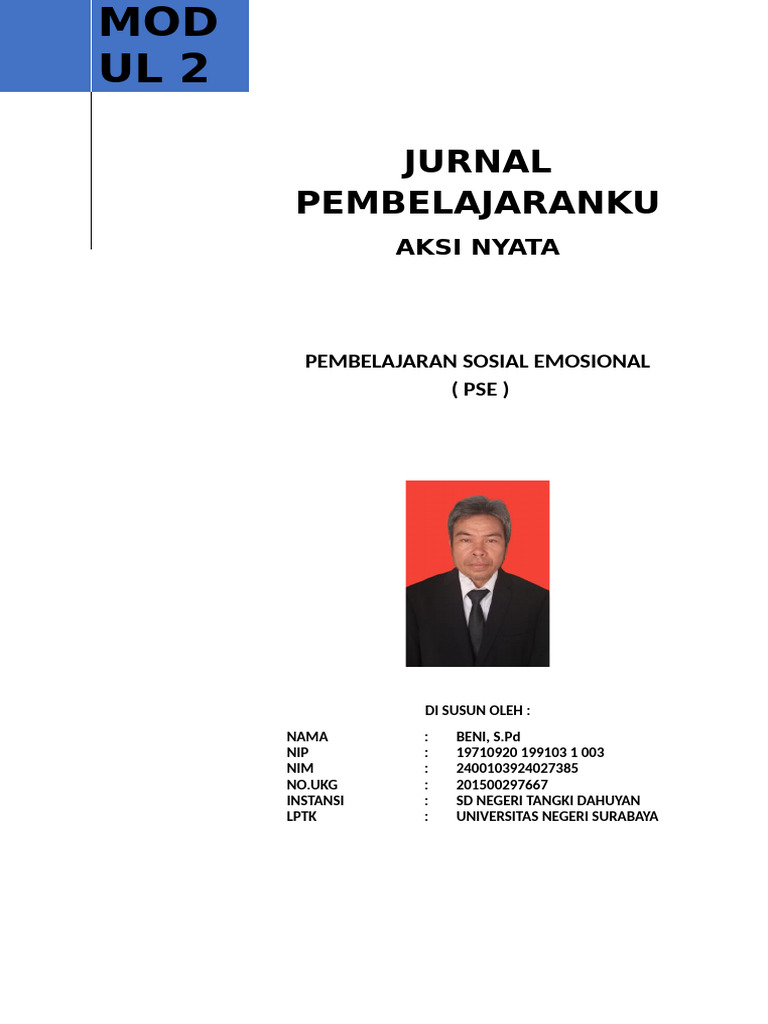Jurnal Topik 2 Pembelajaran Sosial Emosional-Beni | PDF | Career & Growth | Science & Mathematics