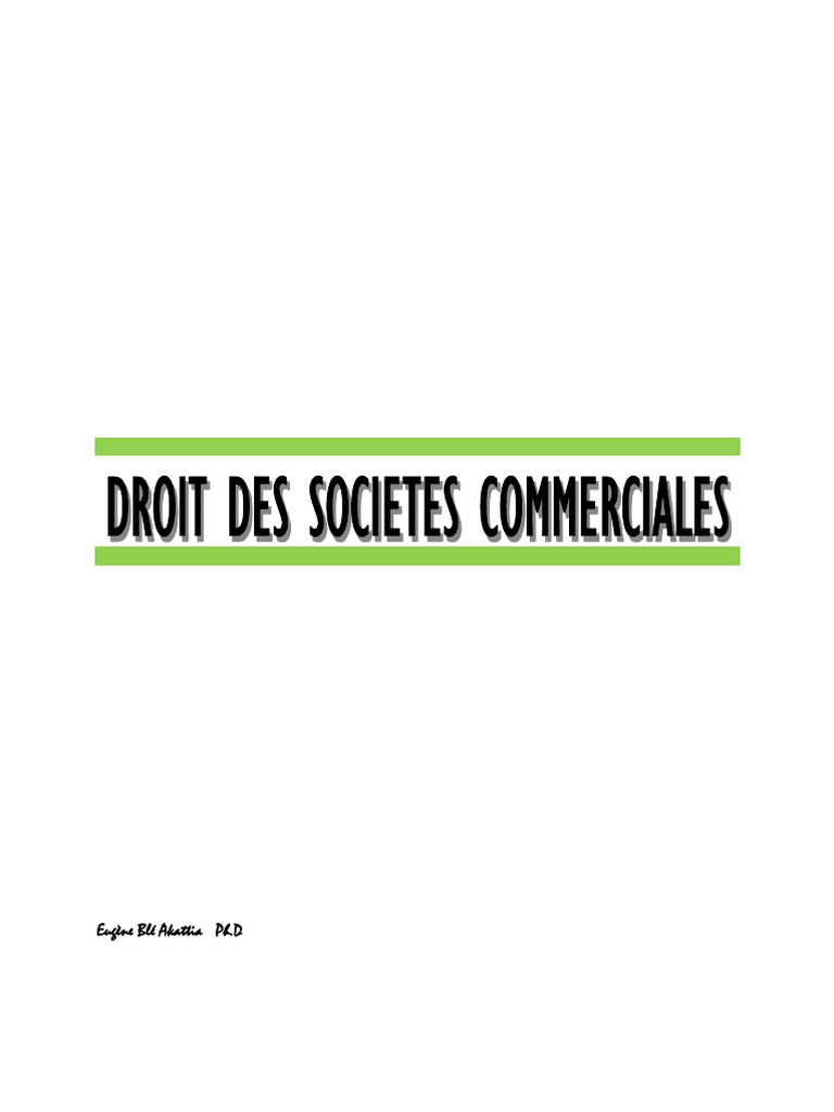 COURS DRt stés L3 FIN 2024-25 | PDF