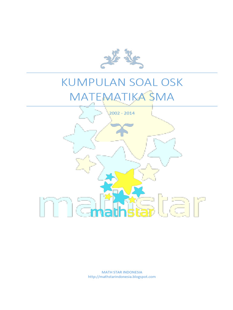 2002-2014 OSK Matematika SMA (Math Star Indonesia) | PDF