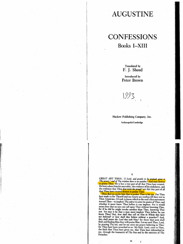 Augustine Confessions | PDF