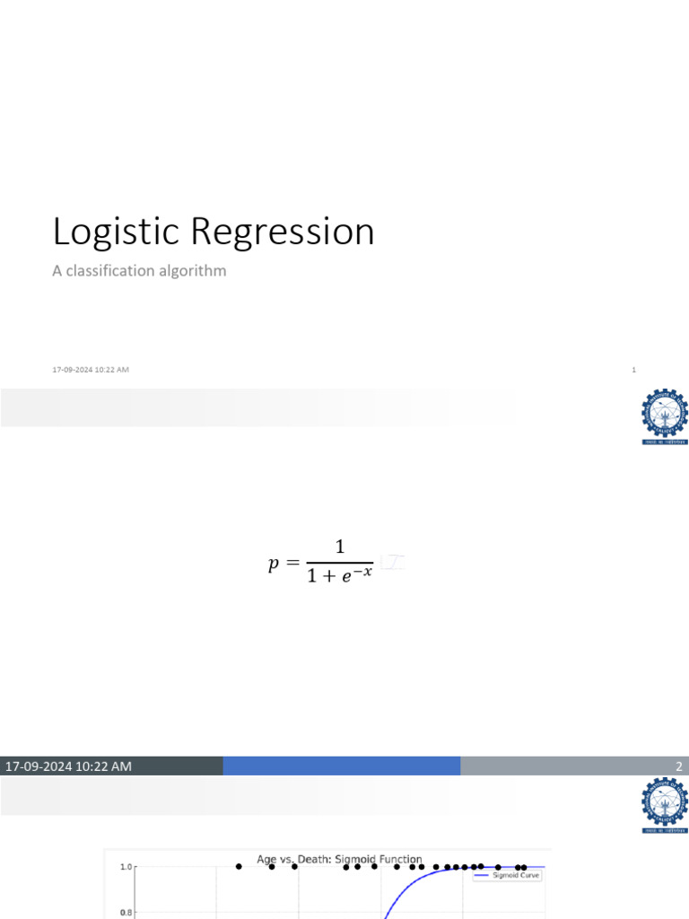 Logistic Regression | PDF Logistic Regression | PDF