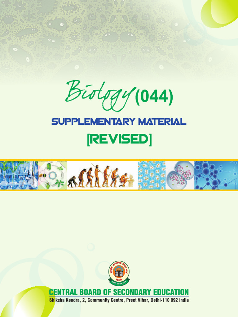 Supplementary Material Biology (Revised) XII | PDF
