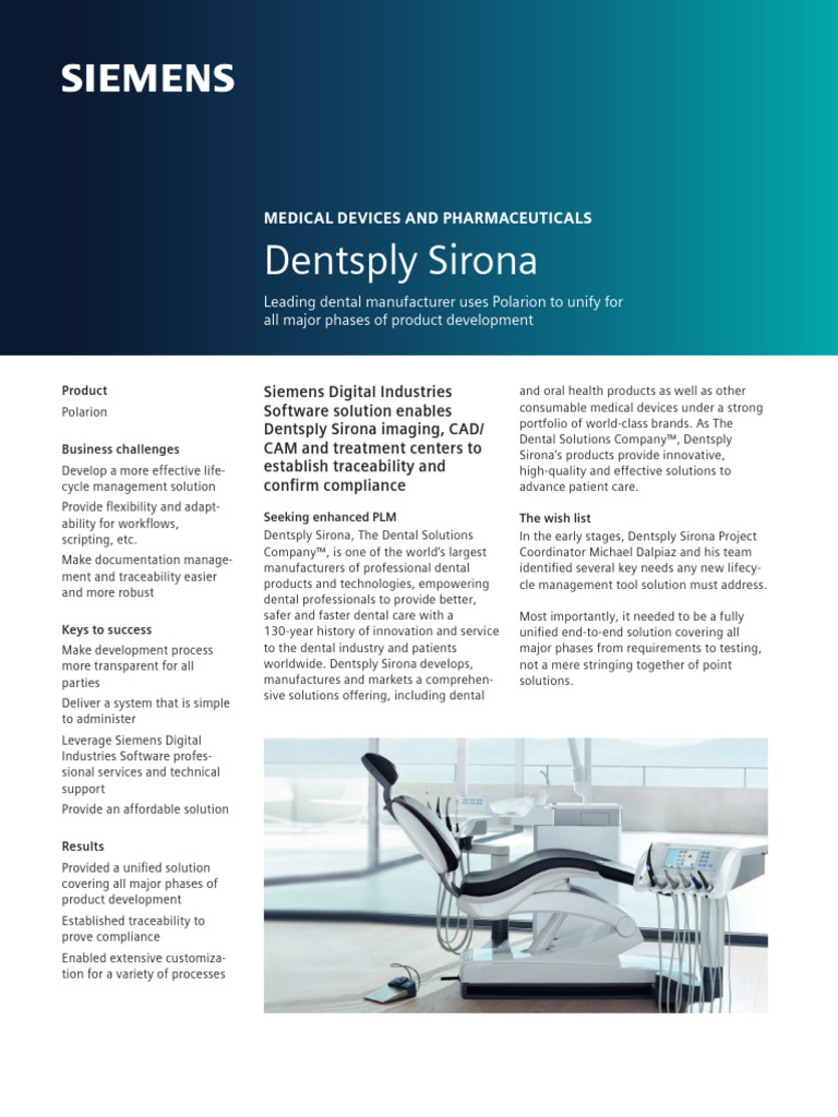 Siemens SW Dentsply Sirona Case Study | PDF