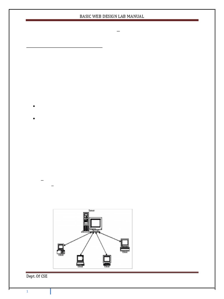 Basic Web Design Lab Manual-1 | PDF