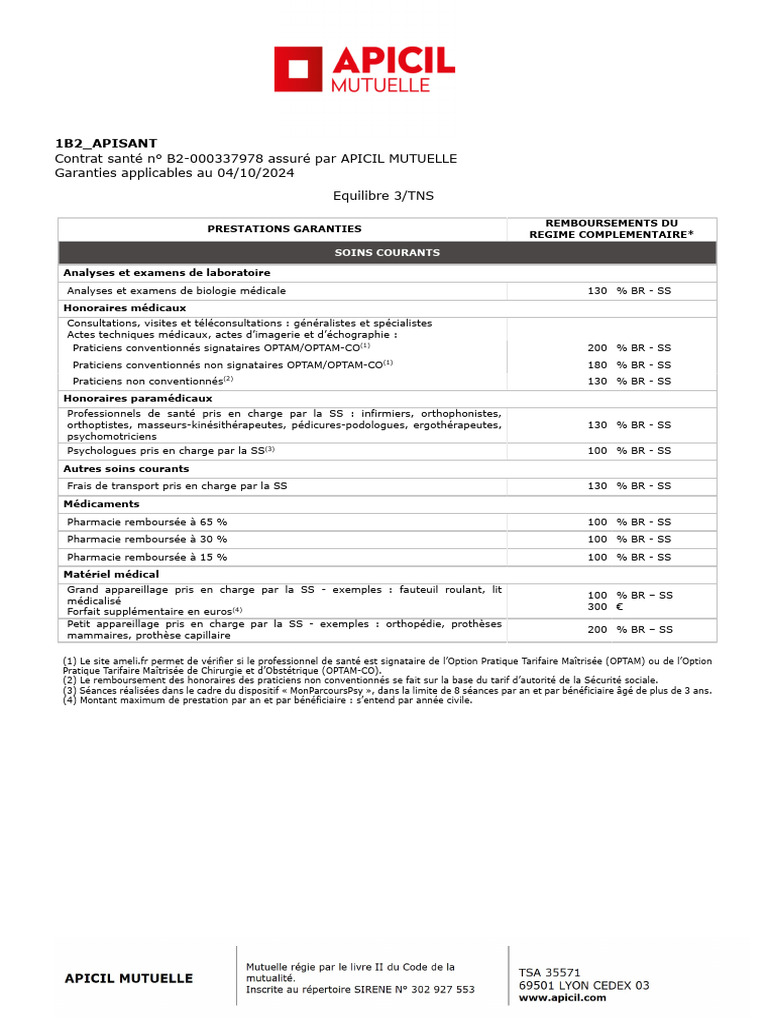 Bareme Garanties | PDF