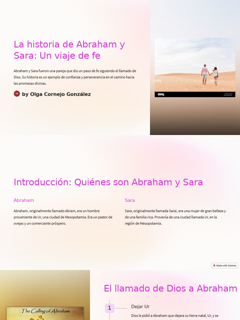 La Historia de Abraham y Sara Un Viaje de Fe | PDF