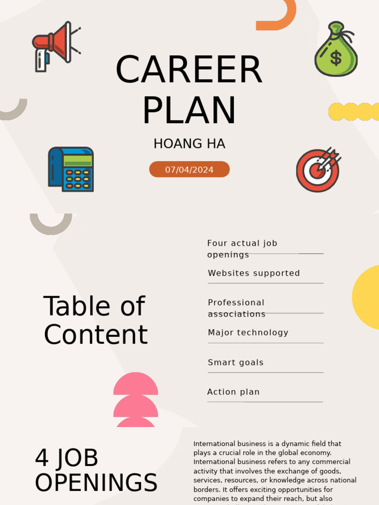 Hoang Ha - Career Plan | PDF
