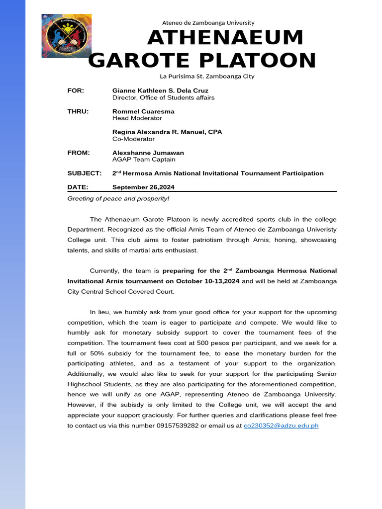 Osa Subsidy Letter | PDF