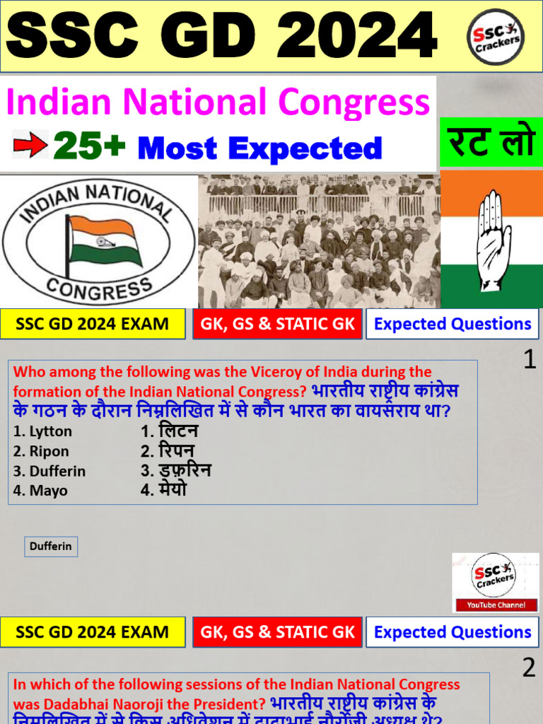 Topic-18 Indian National Congress | PDF