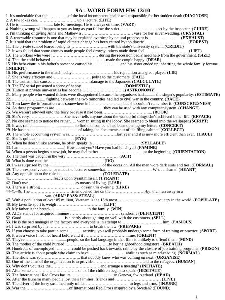 500 Word Form Chuyen | PDF