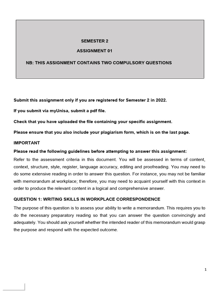Enn1504 Assignment 01 Semester 2 | PDF
