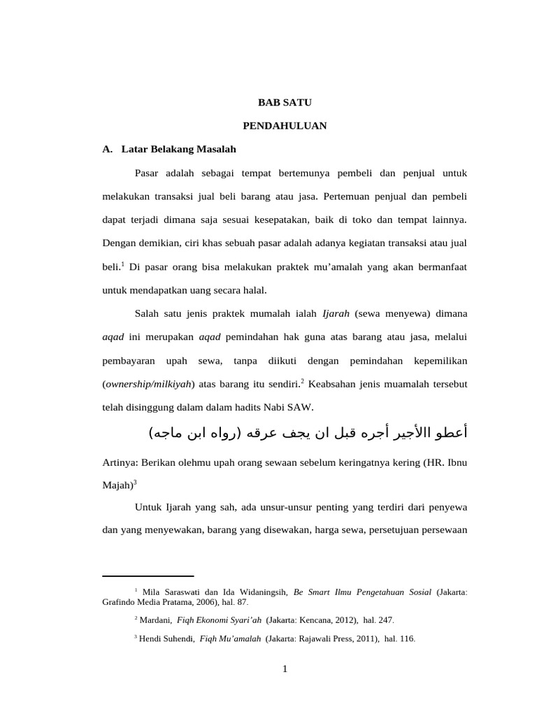 Bab Satu | PDF