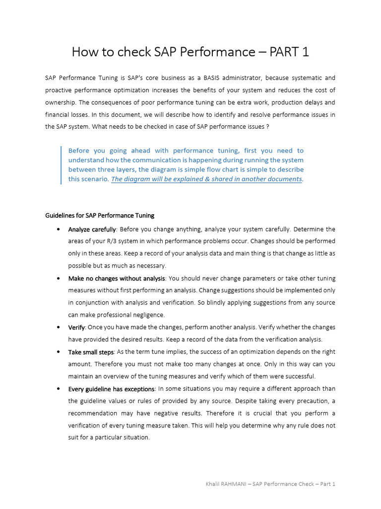 Sap Performance Pdf
