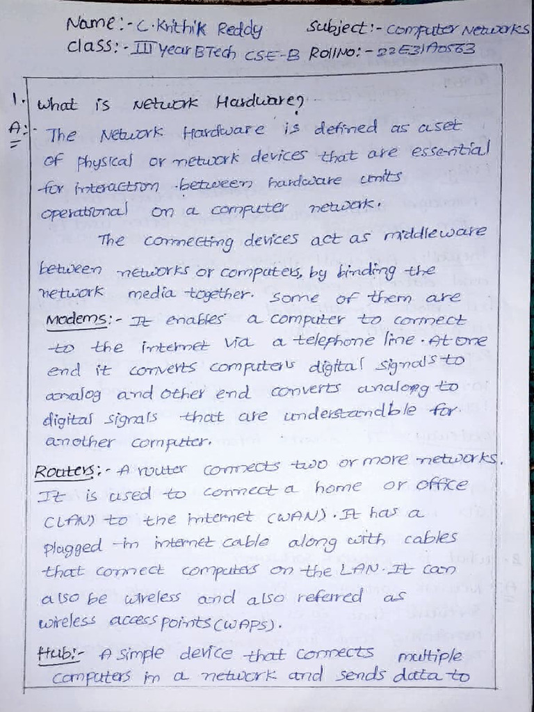 CN Assignment Chapter 1 | PDF