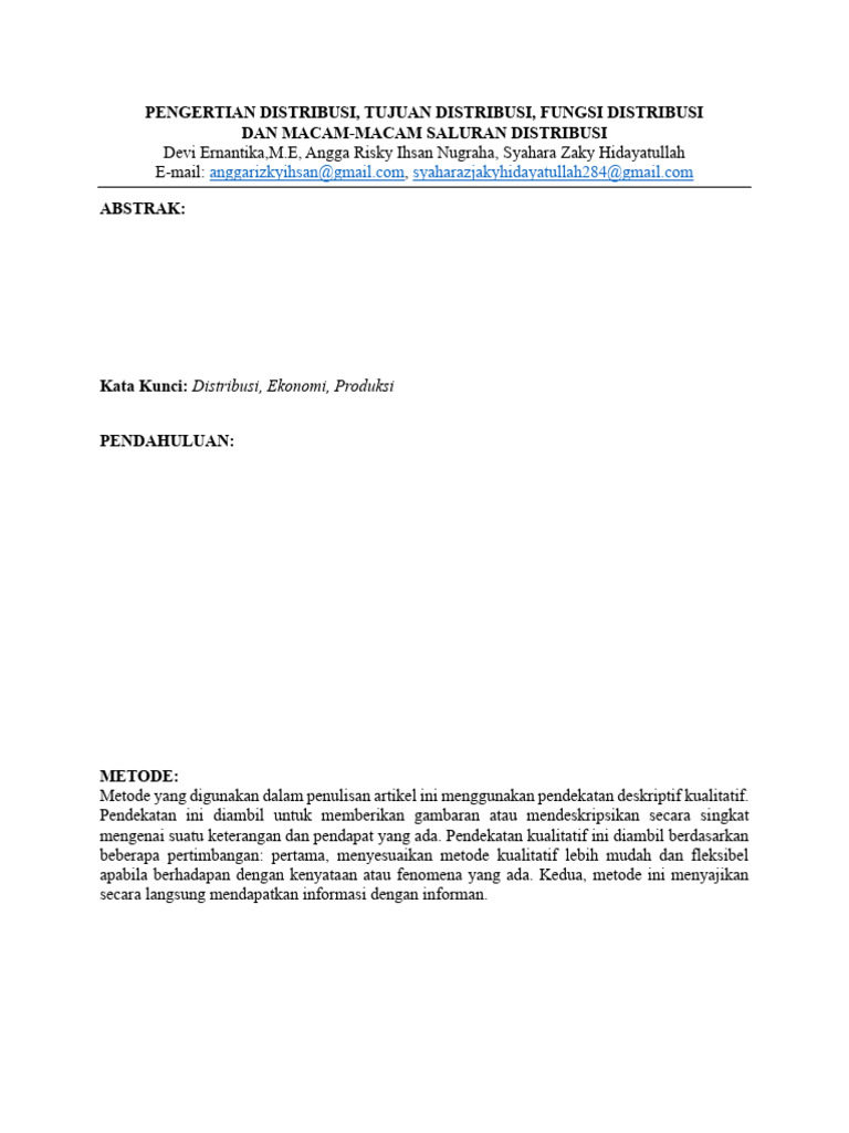 PDK Distribusi | PDF