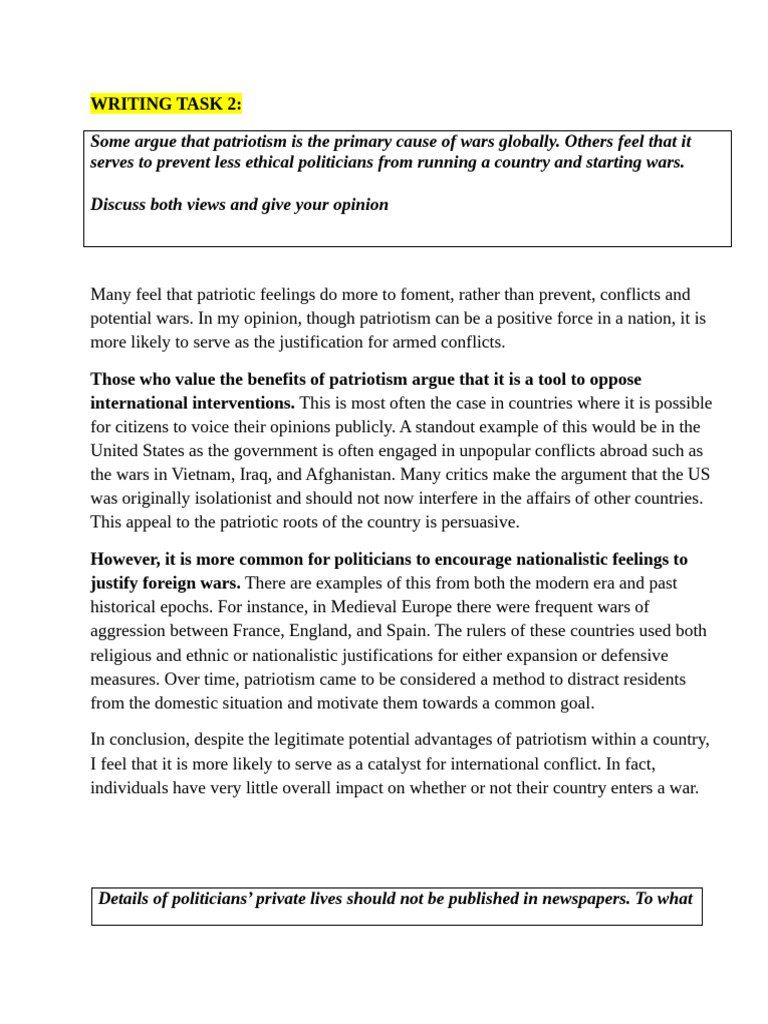 WRITING TASK 2 | PDF