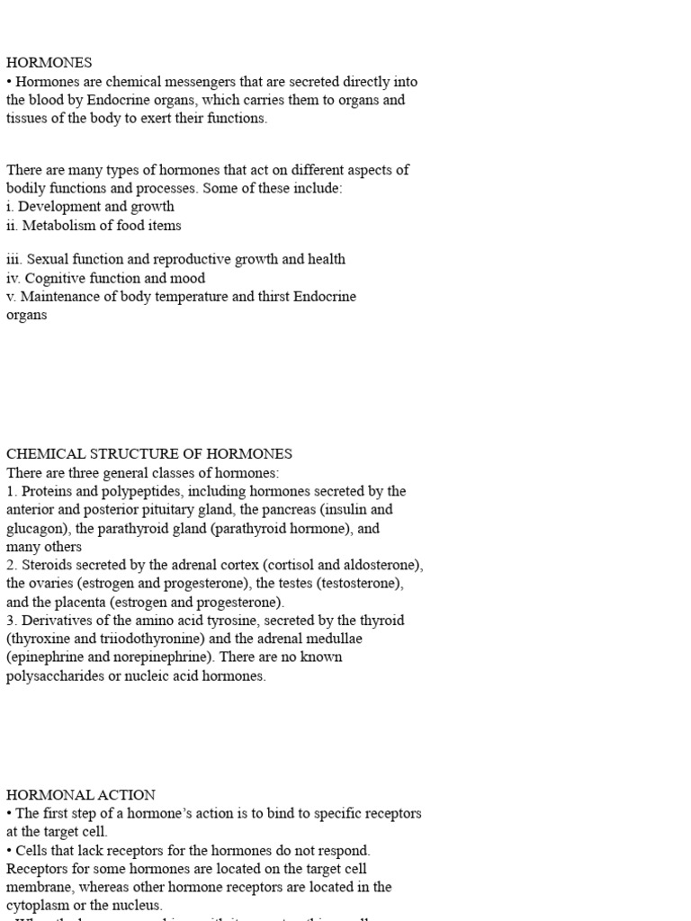 Physiology notes | PDF