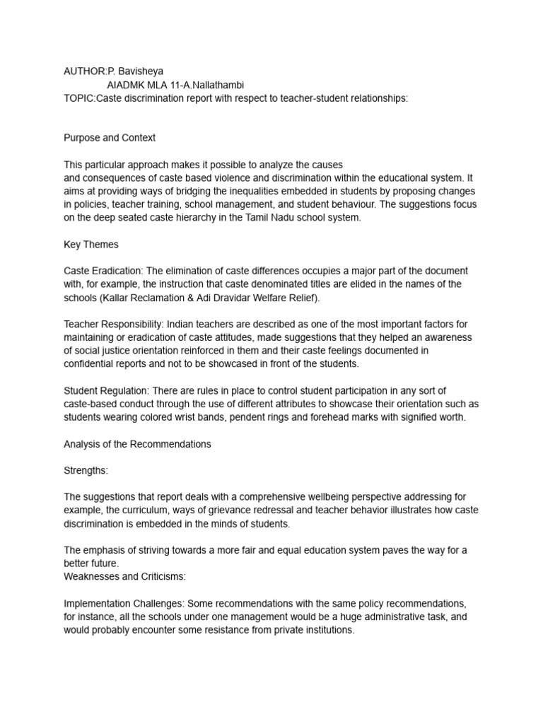 AUTHOR-P. Bavisheya AIADMK MLA 11-A.nallathambi TOPIC-Caste ...