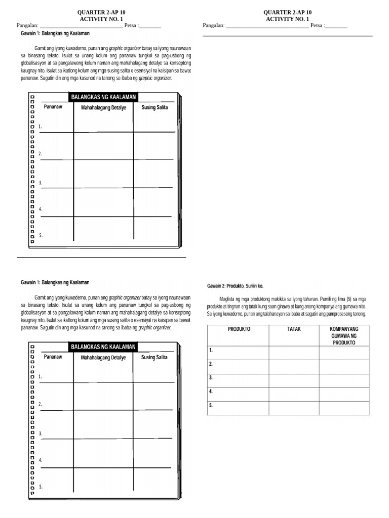 ACTIVITY NO.1 G10 | PDF