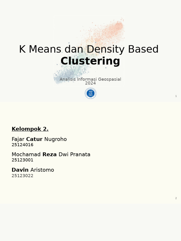 K Means Dan Density Based Clustering (Revisi) | PDF
