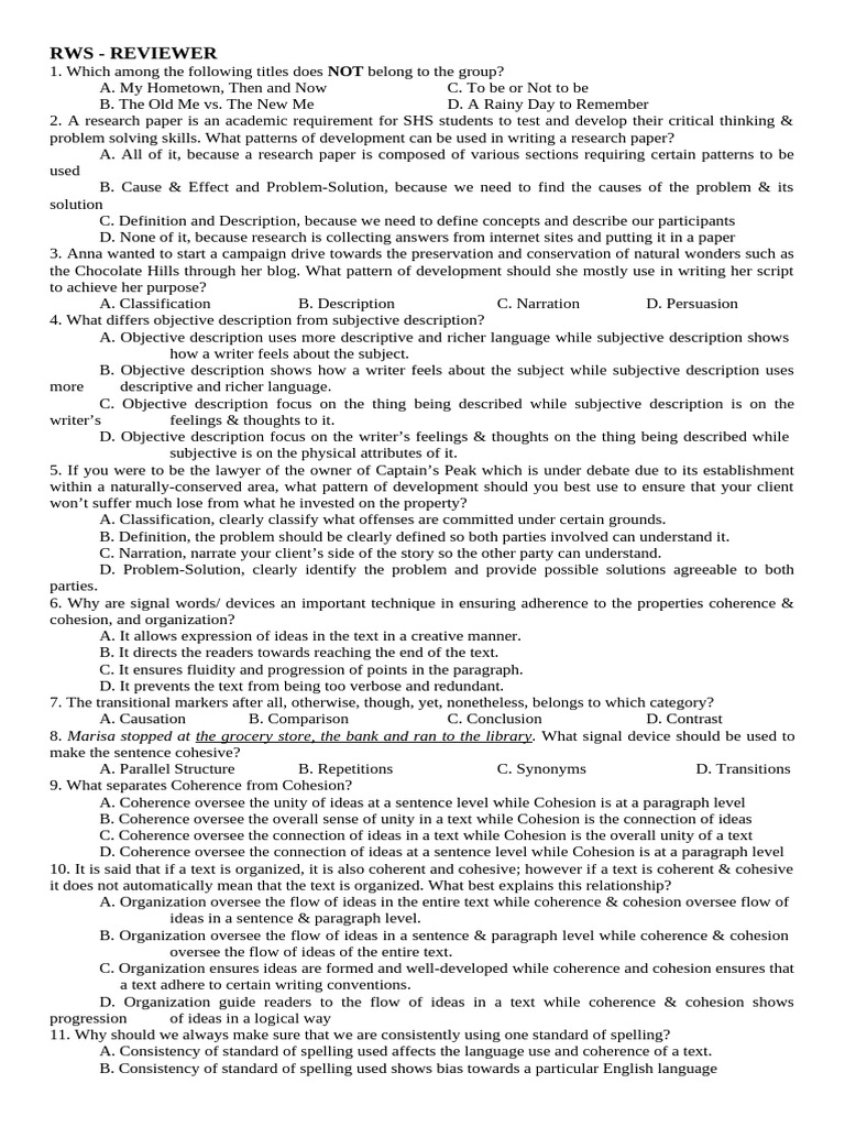 RWS Reviewer | PDF