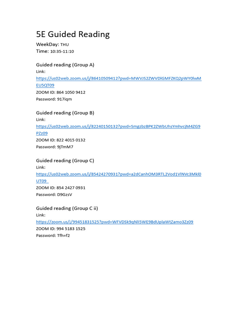 5E Guided Reading | PDF