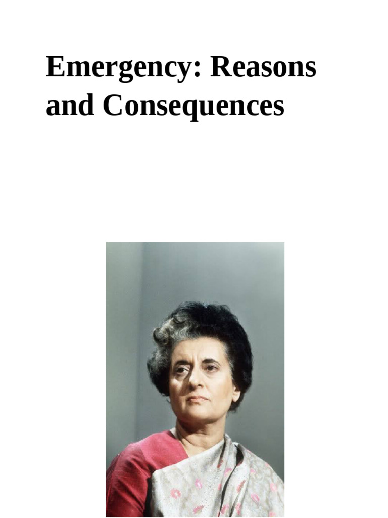 Emergency: Reasons and Consequences | PDF